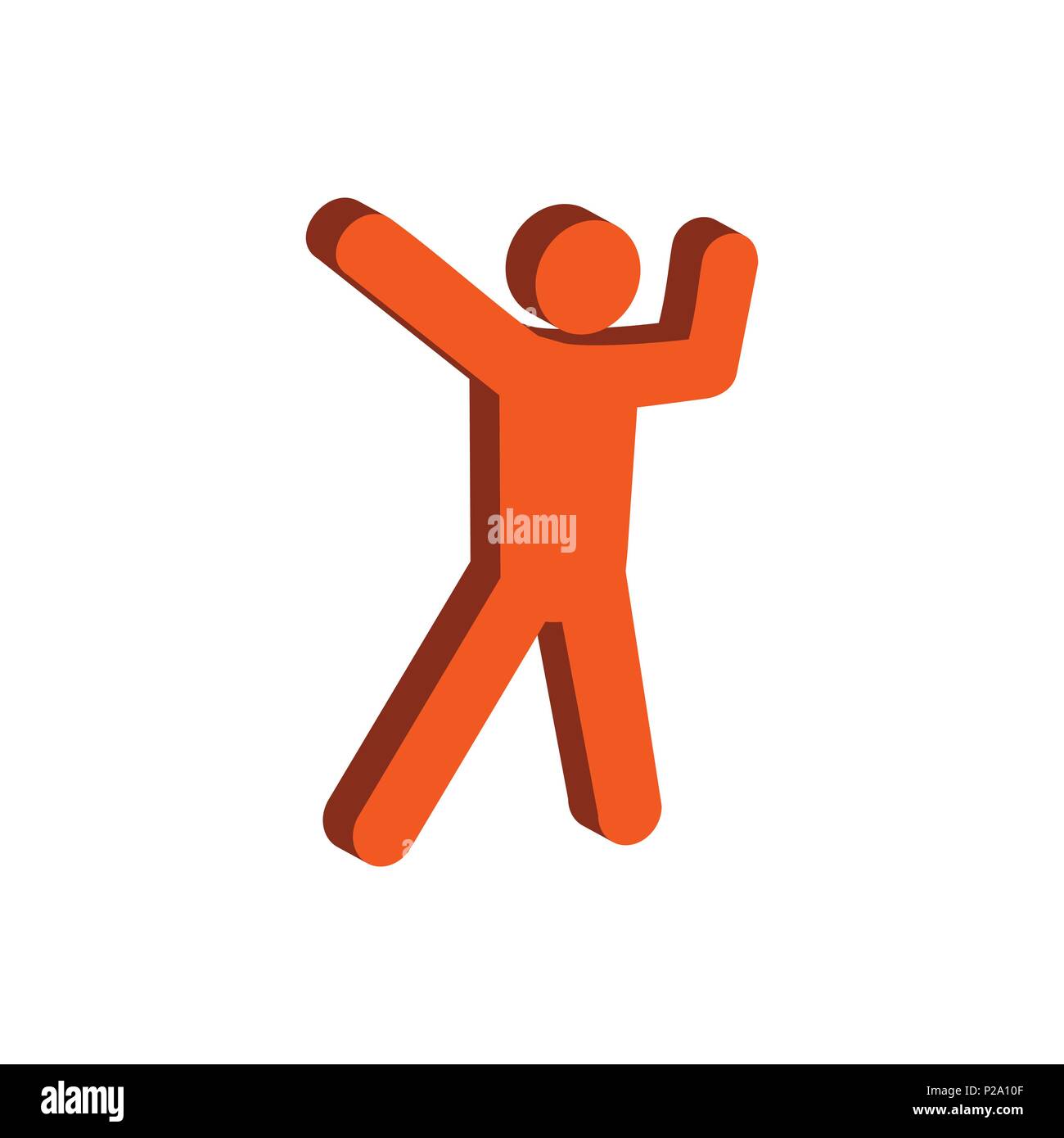 Dance symbol. Flat Isometric Icon or Logo. 3D Style Pictogram for Web ...