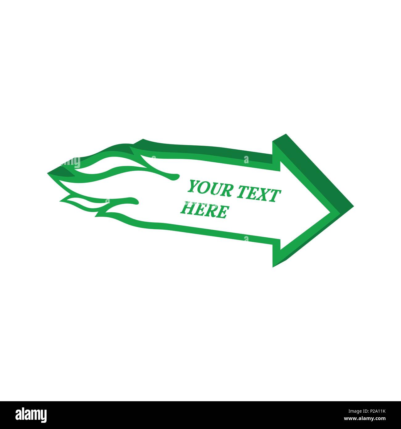 Flaming arrow symbol. Flat Isometric Icon or Logo. 3D Style Pictogram for Web Design, UI, Mobile ...