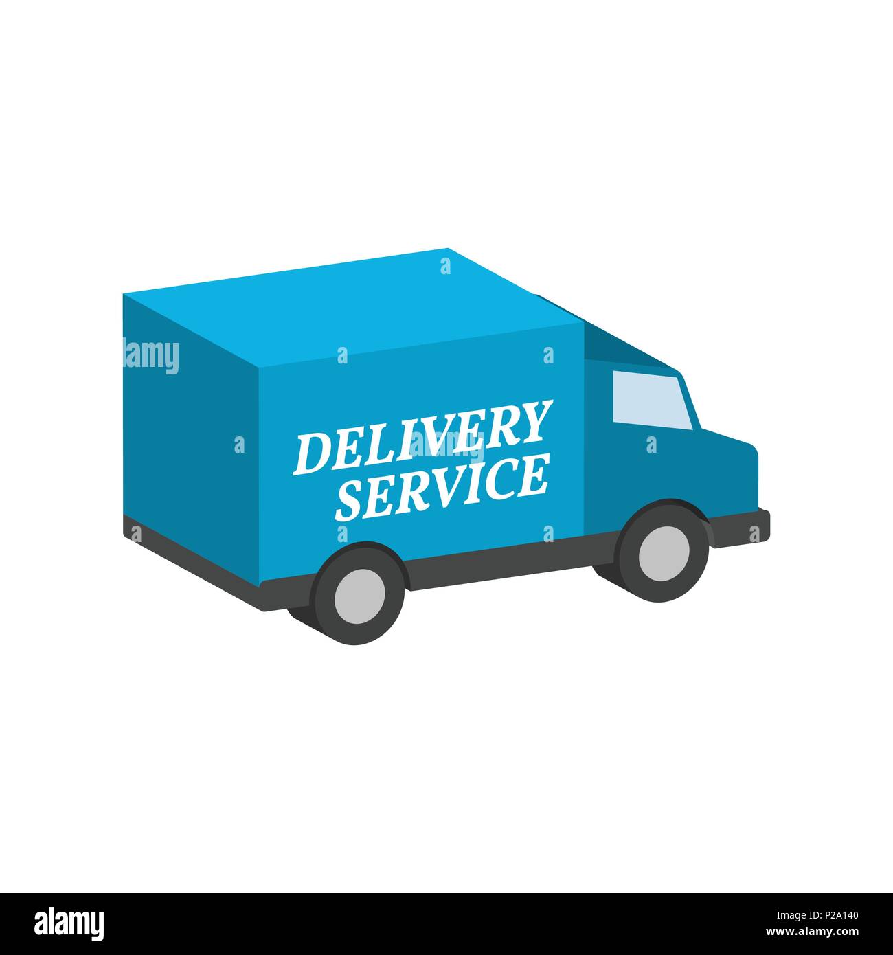 Van, Commercial Vehicle, Delivery service symbol. Flat Isometric Icon ...