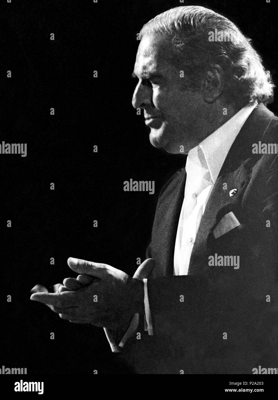 The spanish flamenco singer Luis Caballero during a performance Stock ...