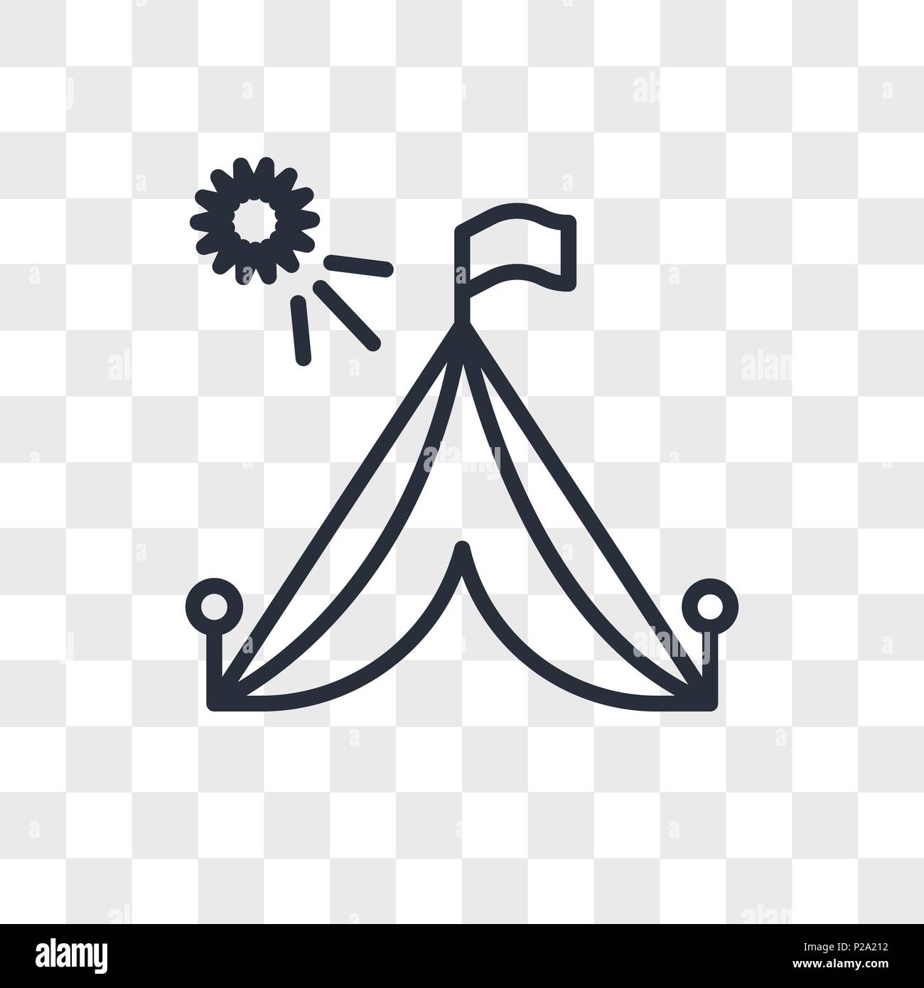 Tent vector icon isolated on transparent background, Tent logo concept ...