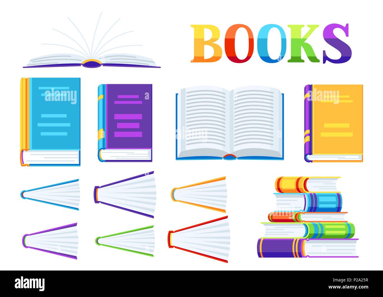 Set of book icons Stock Vector Image & Art - Alamy