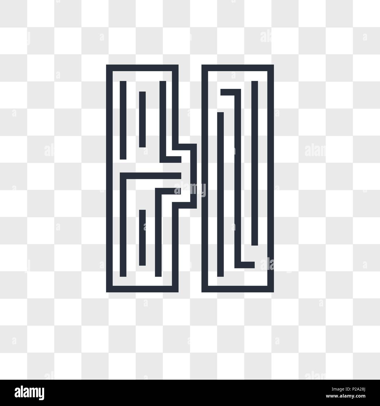 High school vector icon isolated on transparent background, High school ...