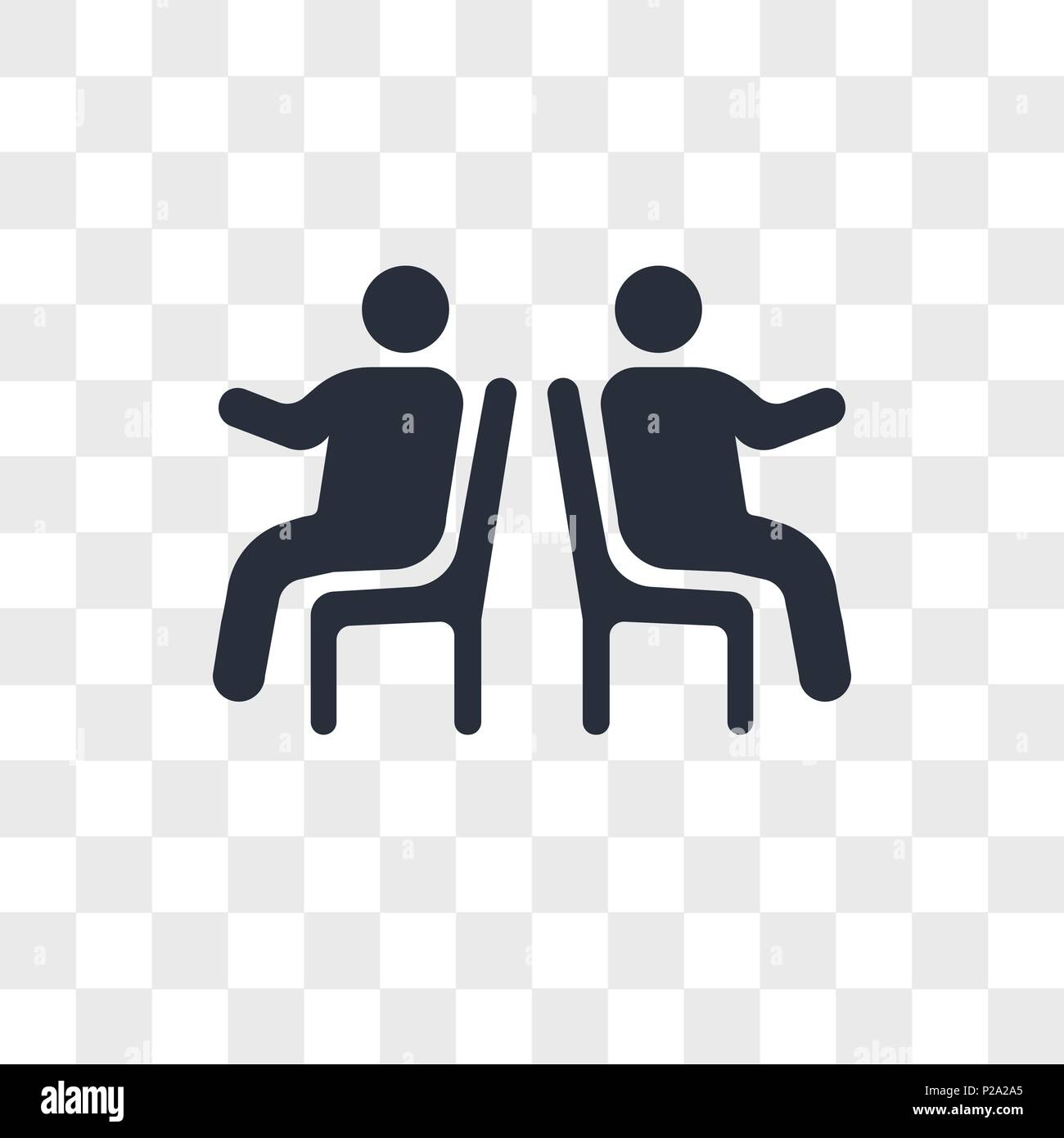 People sitting vector icon isolated on transparent background, People ...