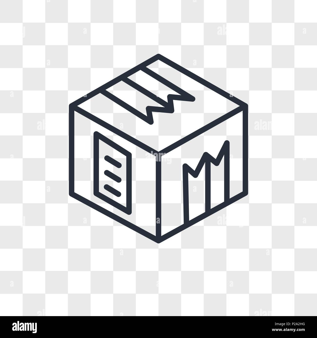 Box vector icon isolated on transparent background, Box logo concept ...