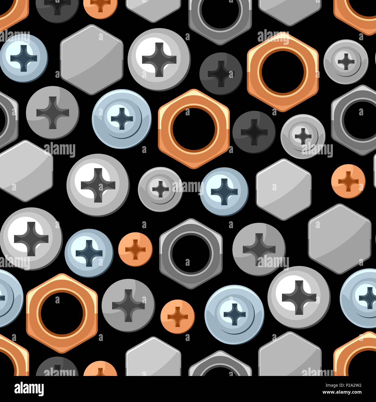 Stainless steel bolt and nut seamless wallpaper hi-res stock ...