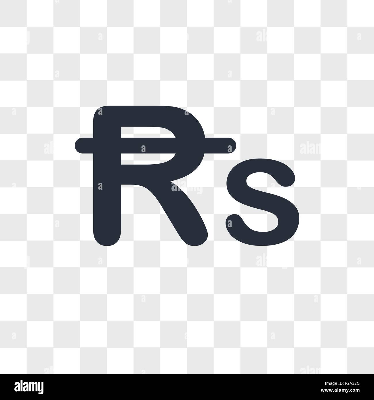 Mauritius currency vector icon isolated on transparent background ...