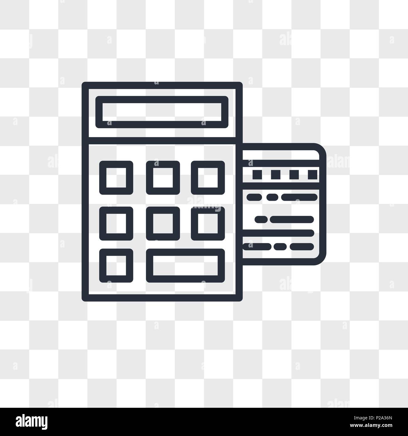 Point of service vector icon isolated on transparent background, Point ...