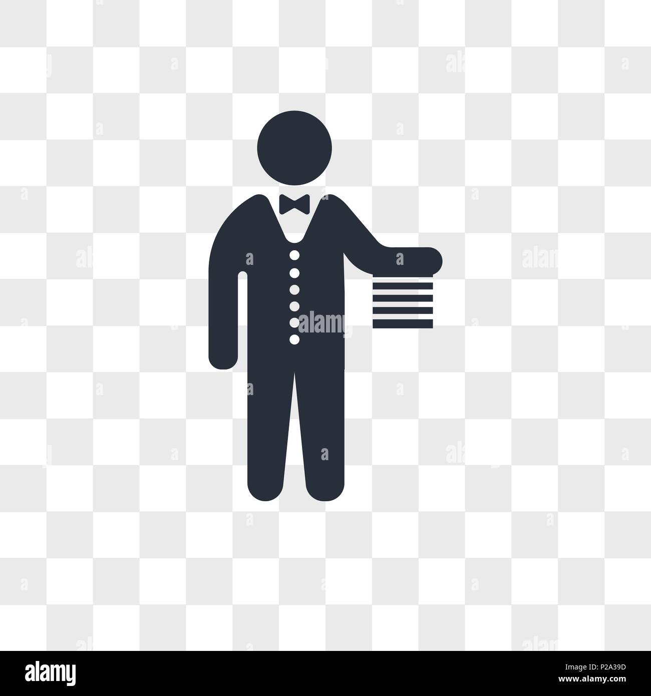 Butler vector icon isolated on transparent background, Butler logo ...