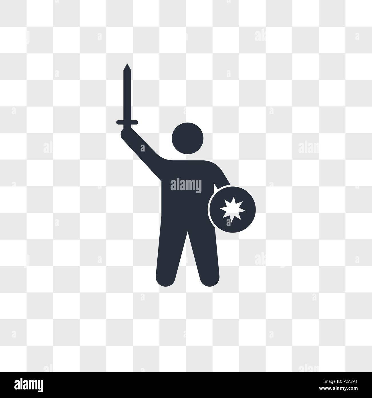 Warrior Fighting vector icon isolated on transparent background ...