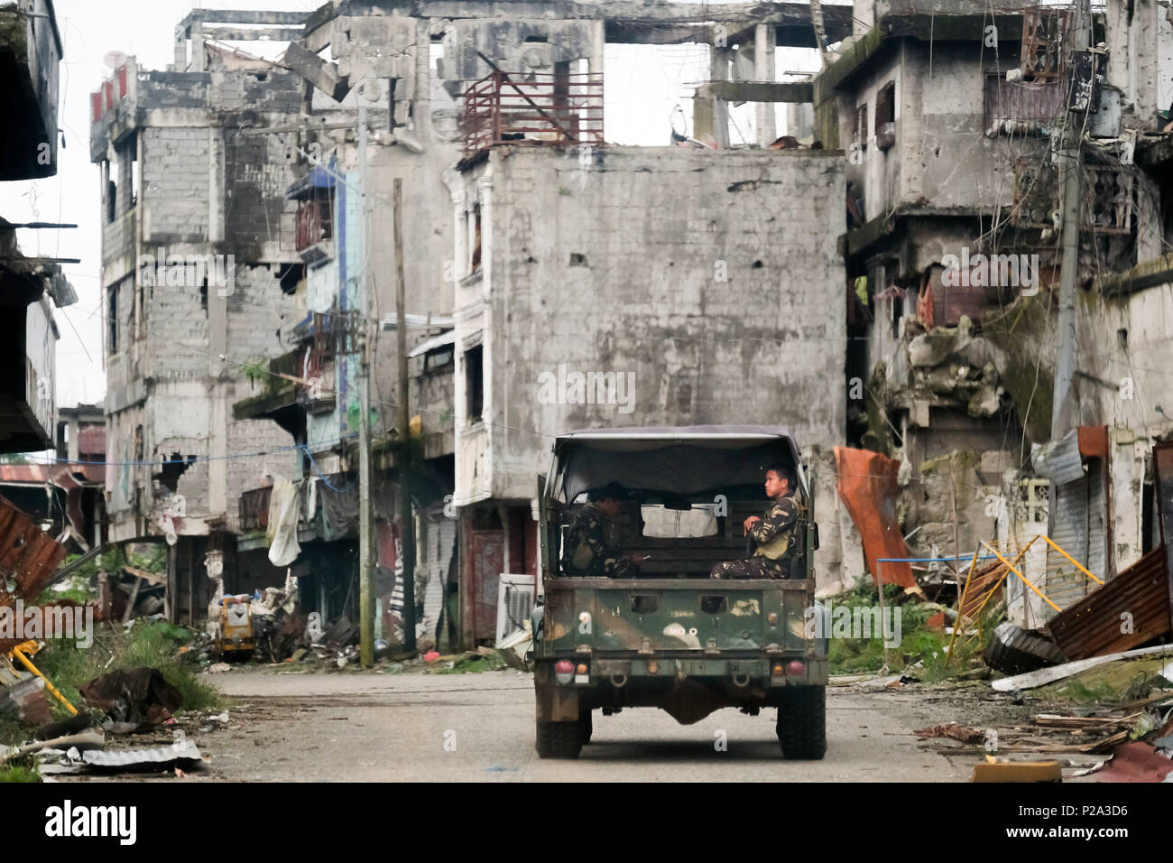 Marawi City, Philippines. 7th Feb. 2018. Damages and devastation in ...