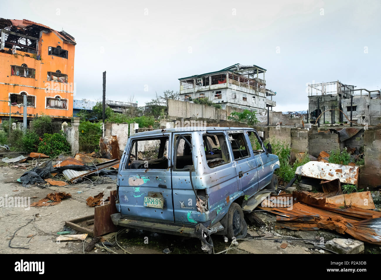 Marawi City, Philippines. 7th Feb. 2018. Damages and devastation in ...