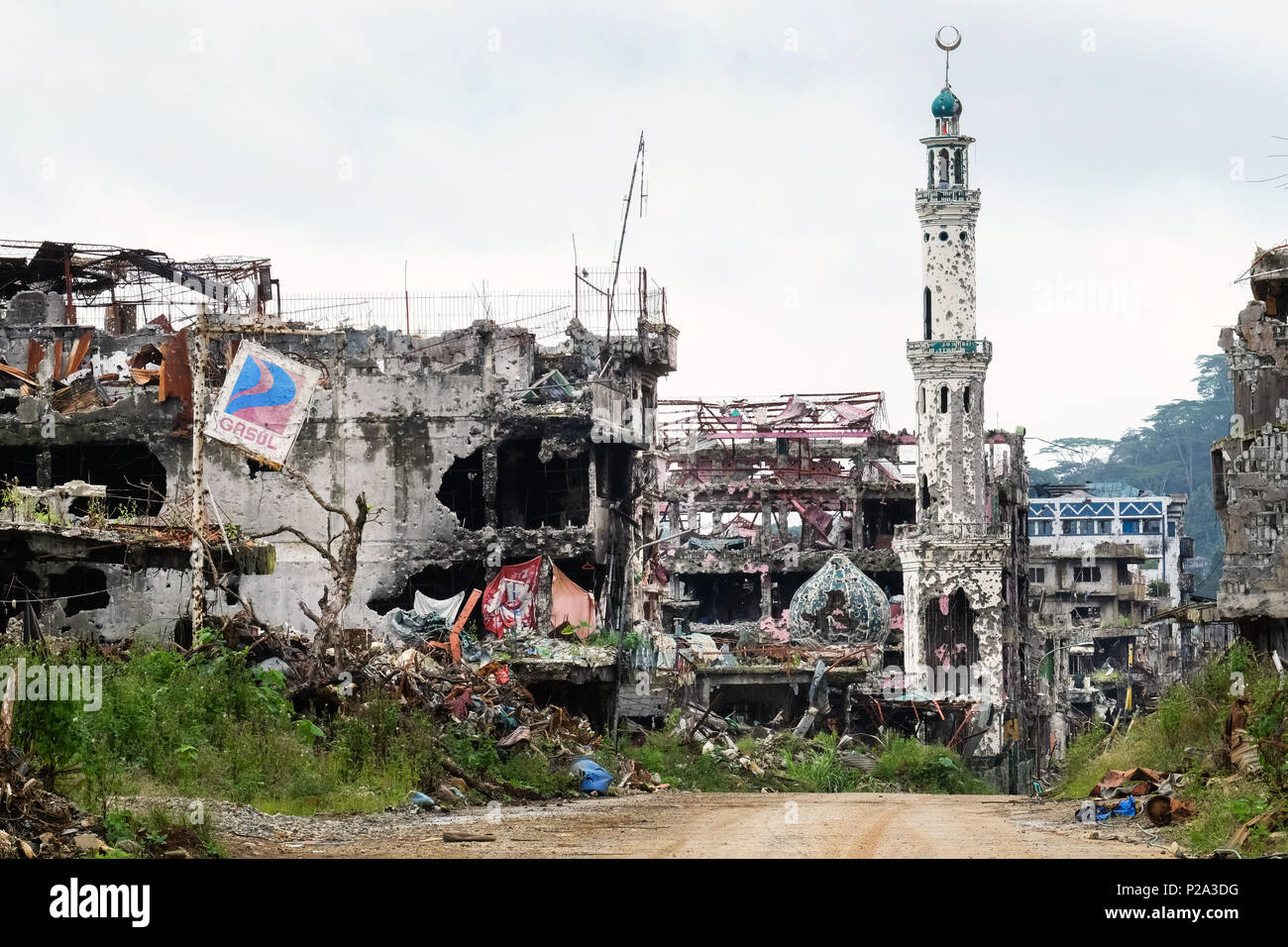 Marawi City, Philippines. 7th Feb. 2018. Damages and devastation in ...