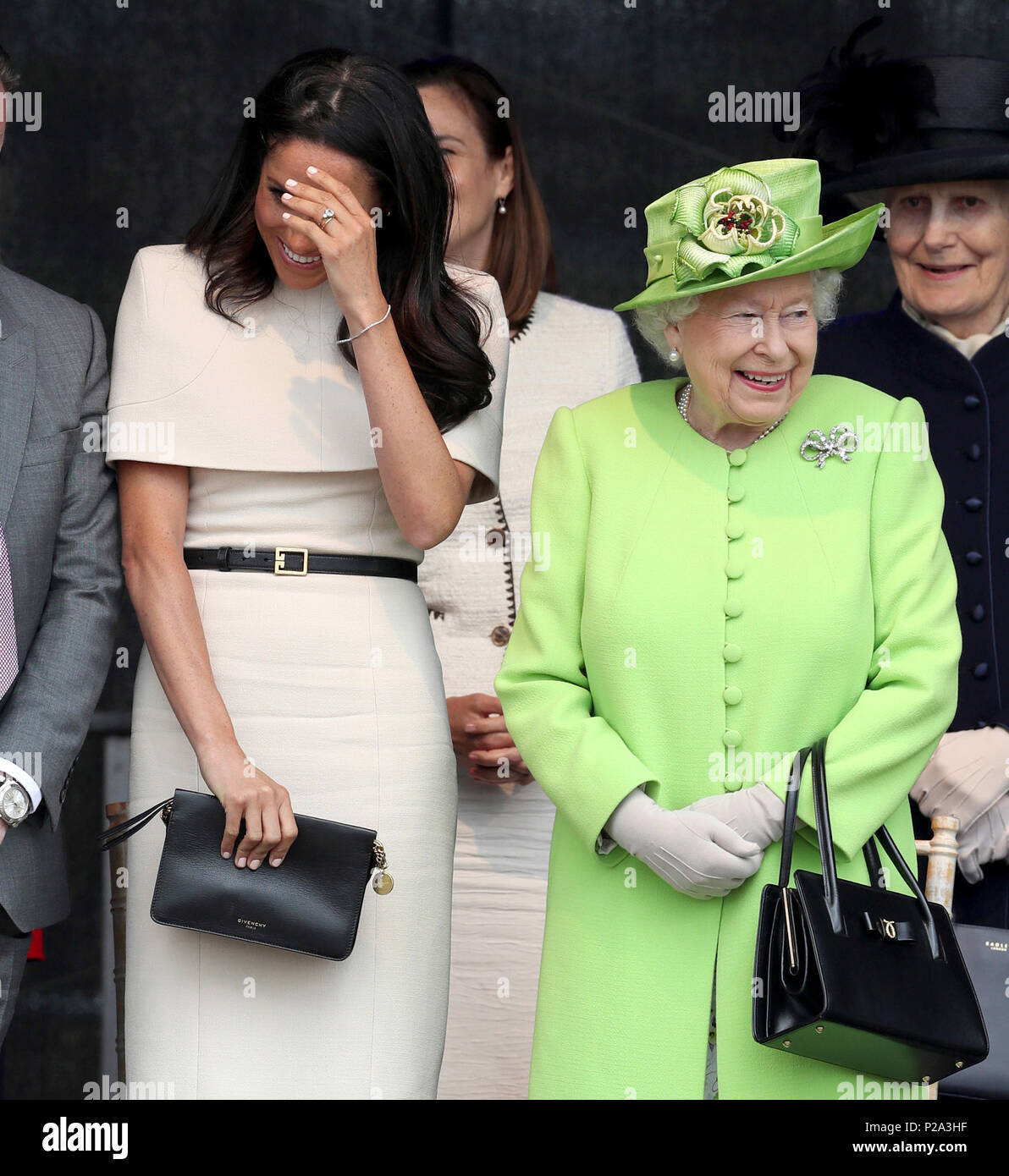 Queen Elizabeth II and the Duchess of Sussex at the opening of the new ...