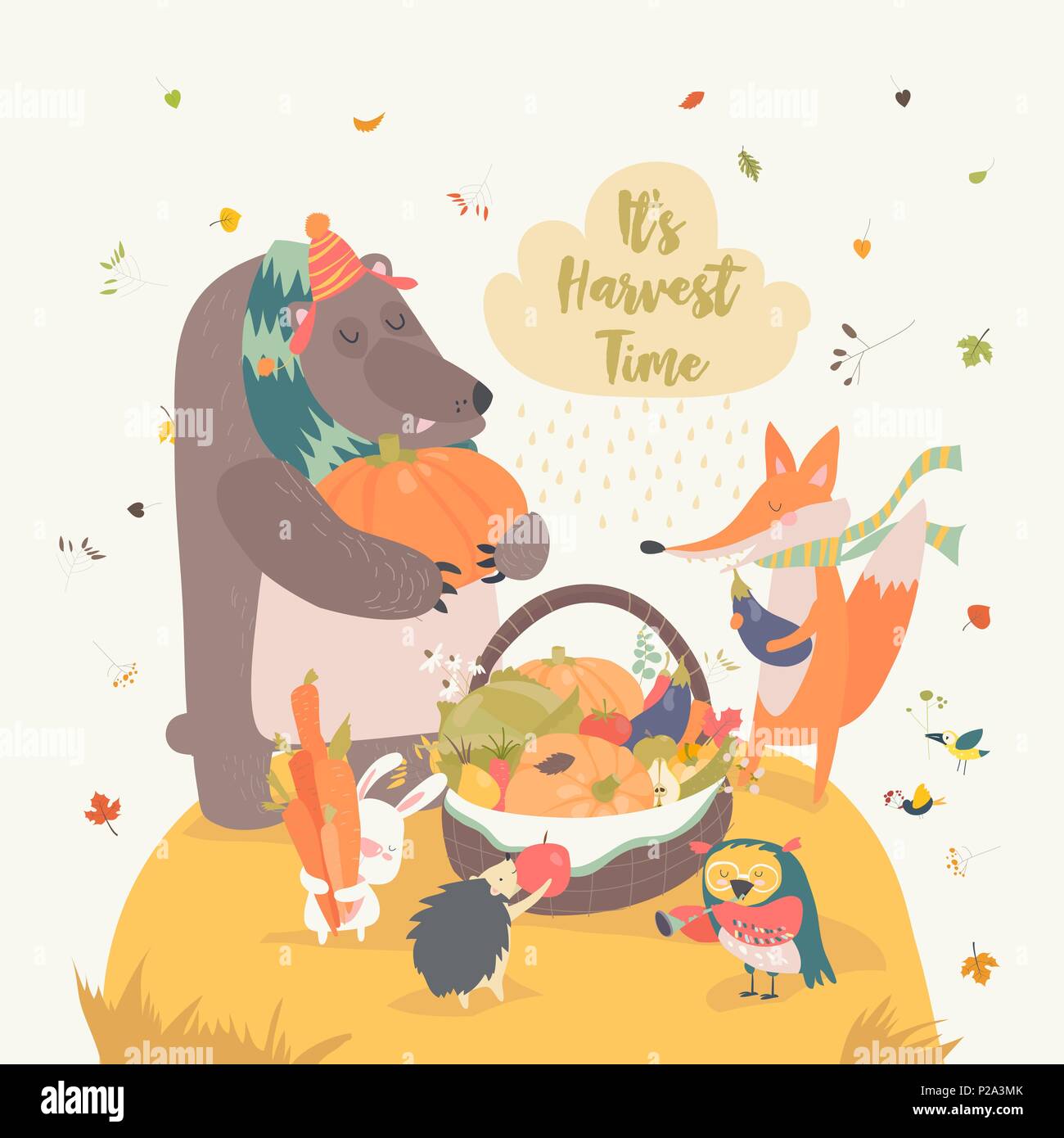 Woodland harvesting Stock Vector Images - Alamy