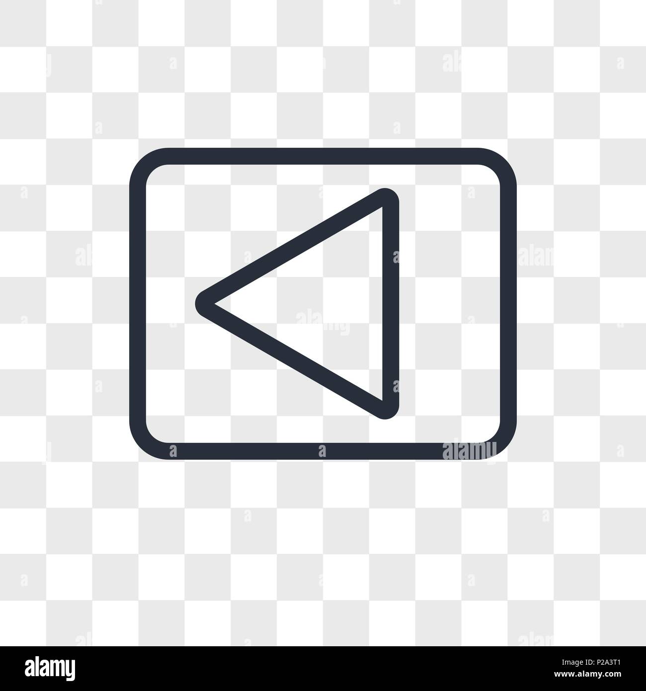 Left arrow vector icon isolated on transparent background, Left arrow ...