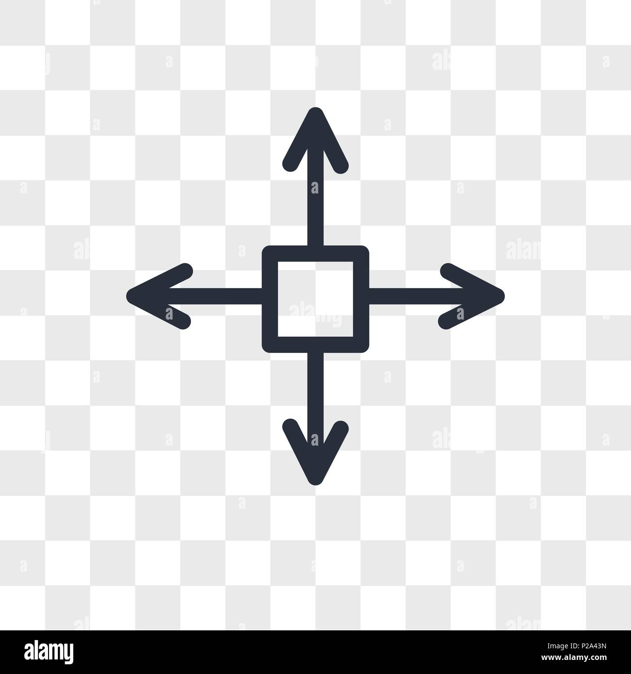 Move vector icon isolated on transparent background, Move logo concept ...