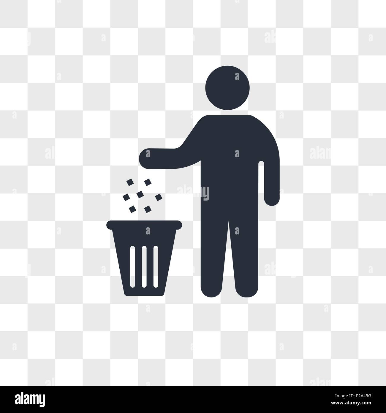 Person recycling vector icon isolated on transparent background, Person ...