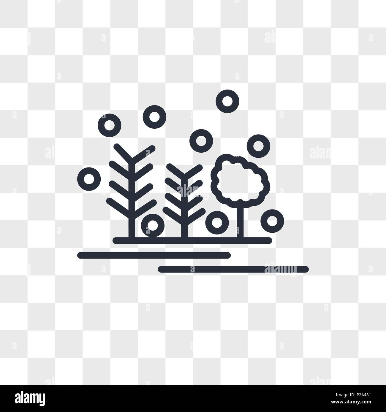 Forest vector icon isolated on transparent background, Forest logo ...