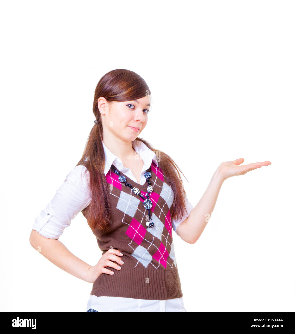 empty female woman hand holding isolated on white Stock Photo - Alamy