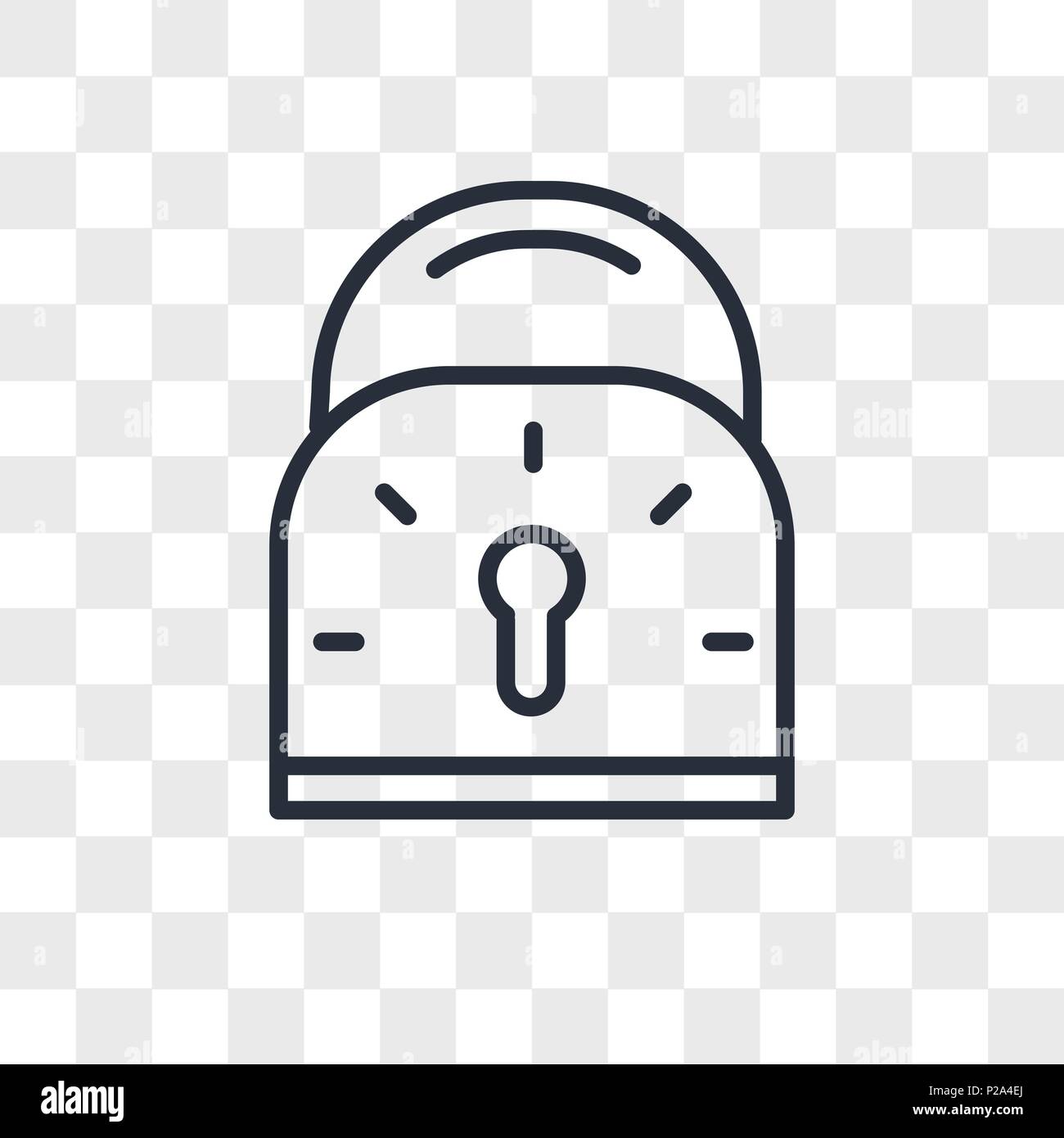 Padlock vector icon isolated on transparent background, Padlock logo ...