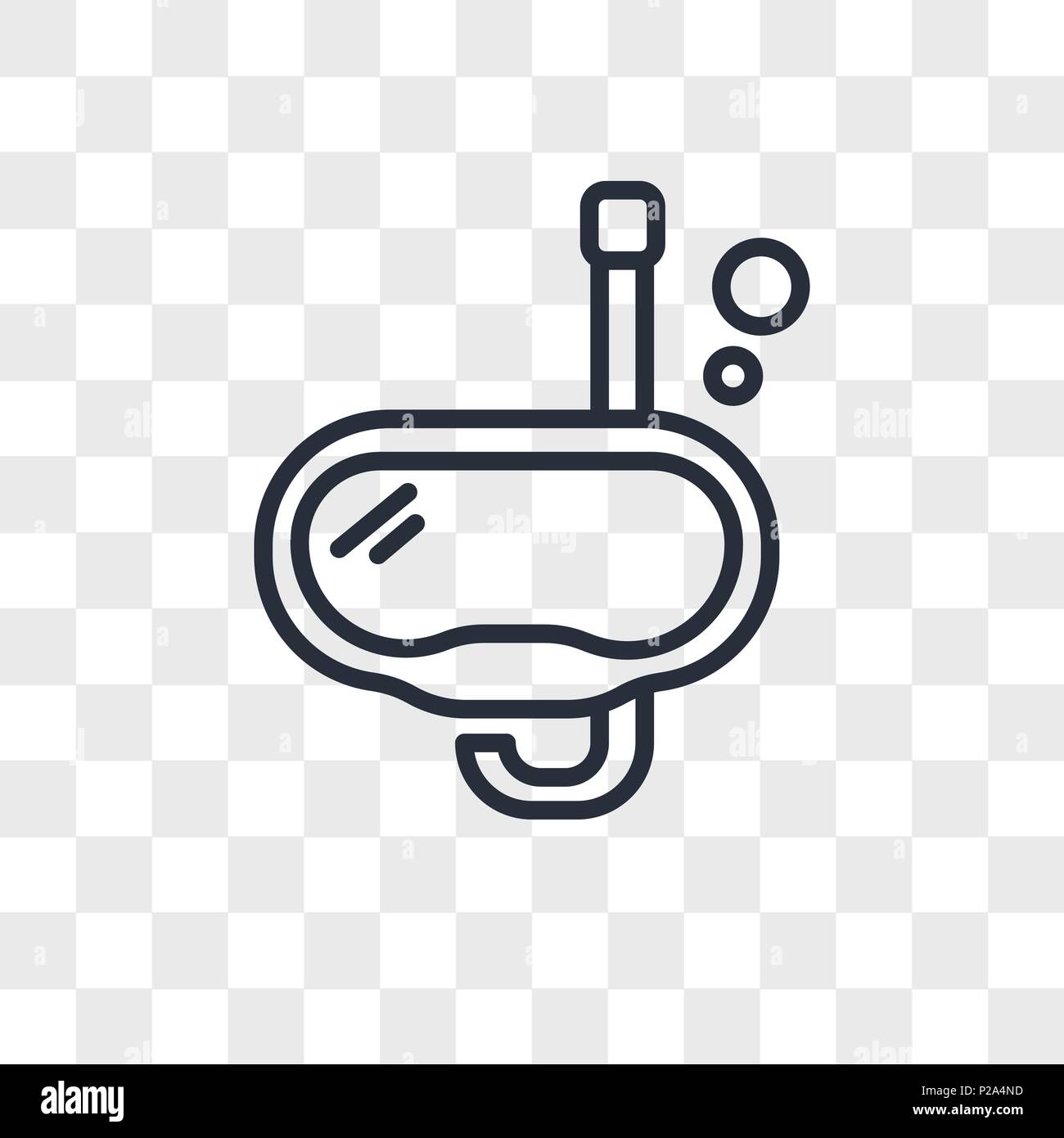 Snorkel vector icon isolated on transparent background, Snorkel logo ...