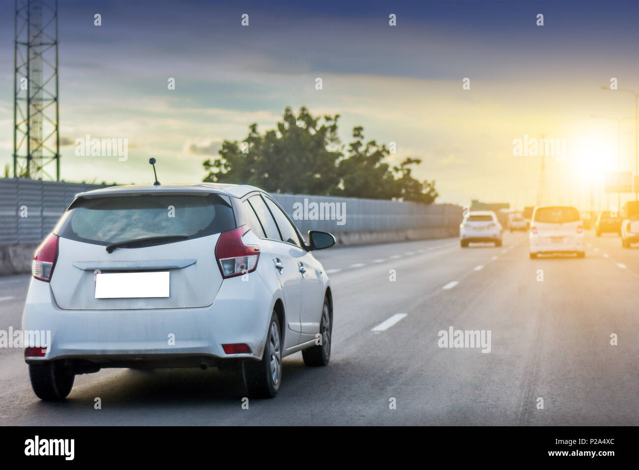 Car driving on high way road,Car a lot on the road Stock Photo - Alamy
