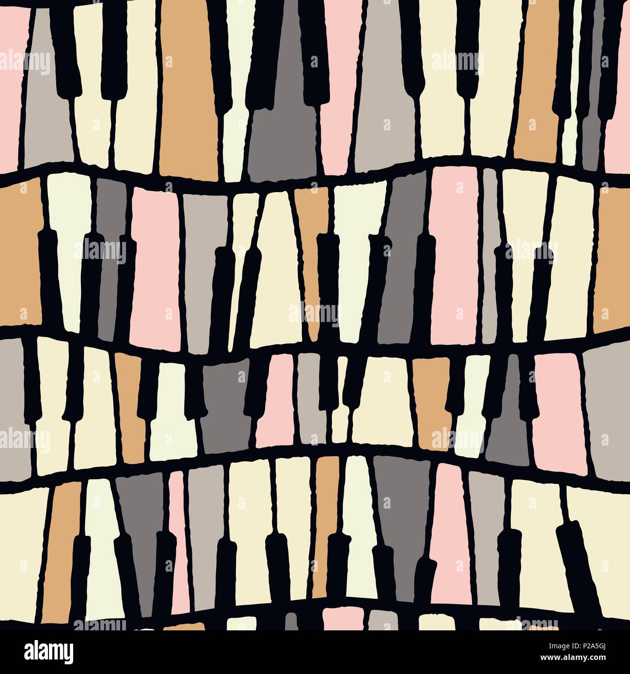Seamless vector piano pattern in beige tones Stock Vector Image & Art ...