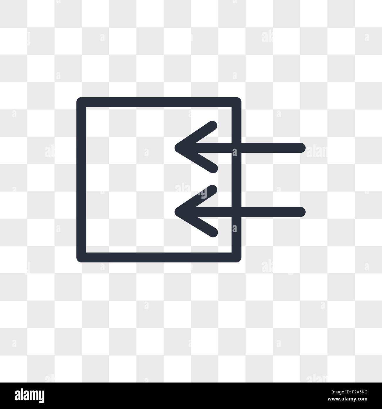 Import vector icon isolated on transparent background, Import logo ...