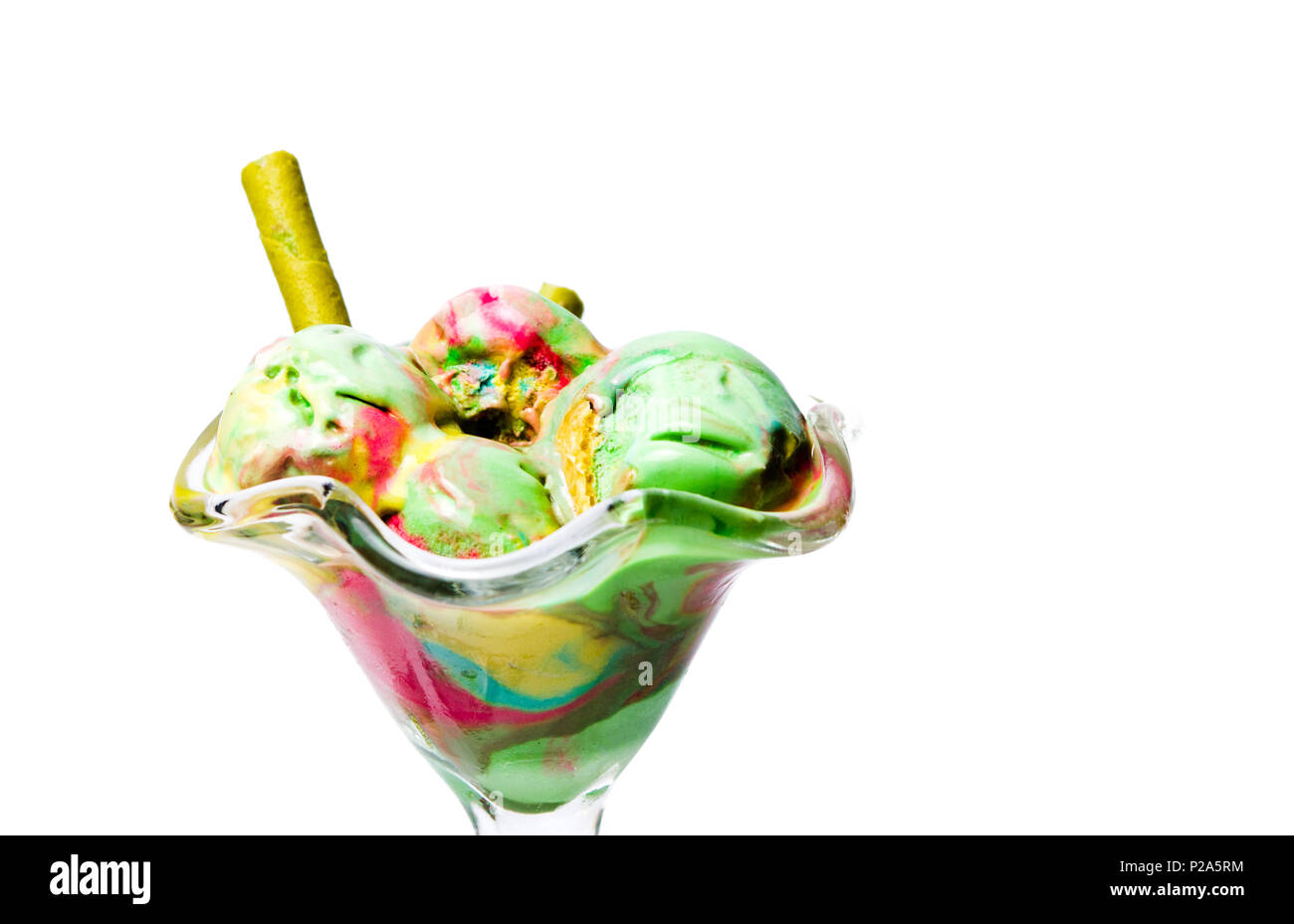 Tea powder in green Cut Out Stock Images & Pictures - Alamy