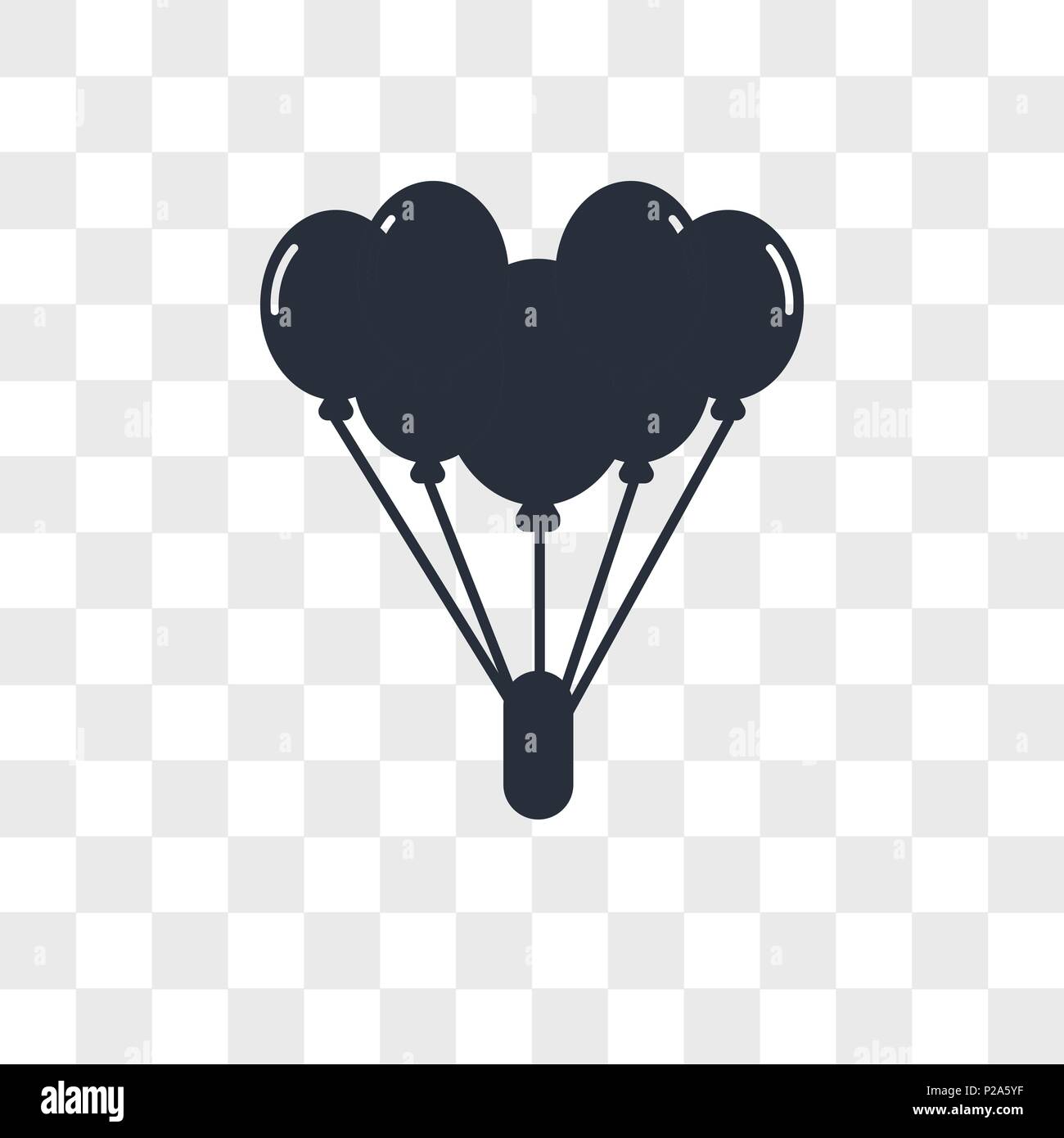 Balloon vector icon isolated on transparent background, Balloon logo ...
