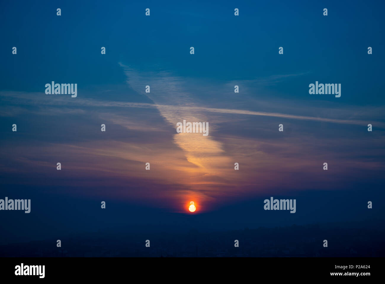 Sunset sky background Stock Photo - Alamy