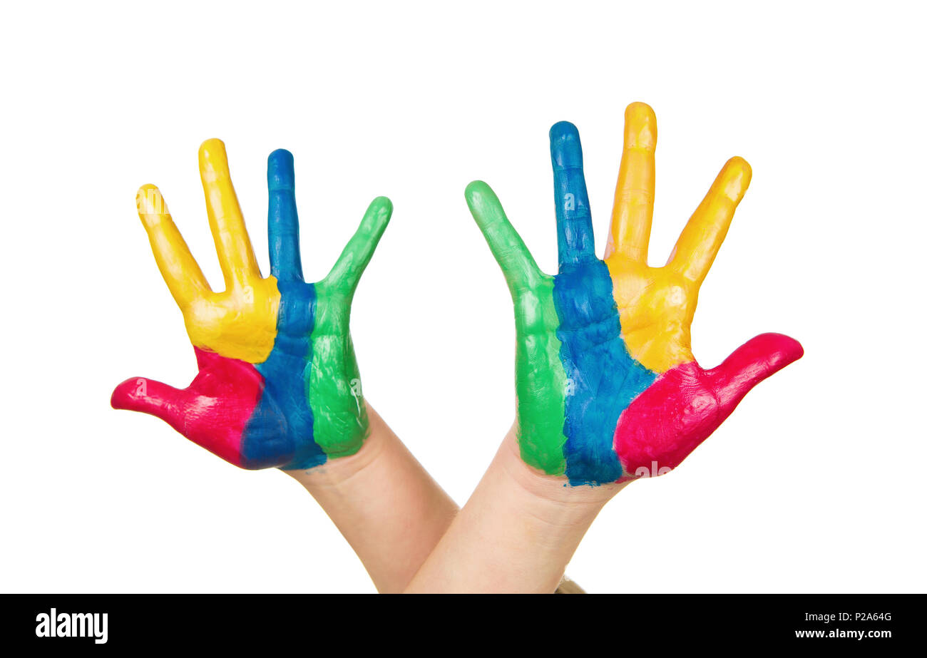 Ink on finger child hi-res stock photography and images - Alamy