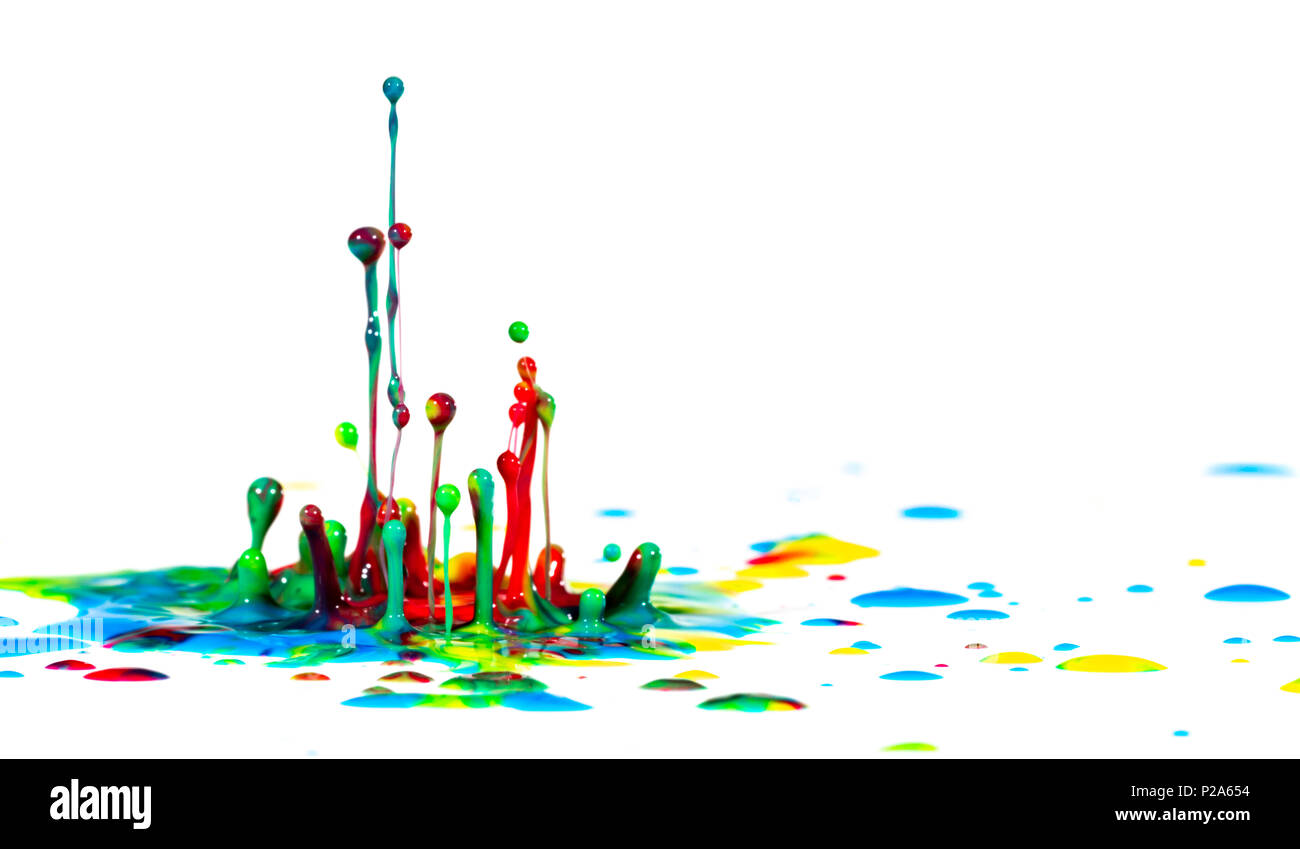 Liquid splash color Cut Out Stock Images & Pictures - Alamy