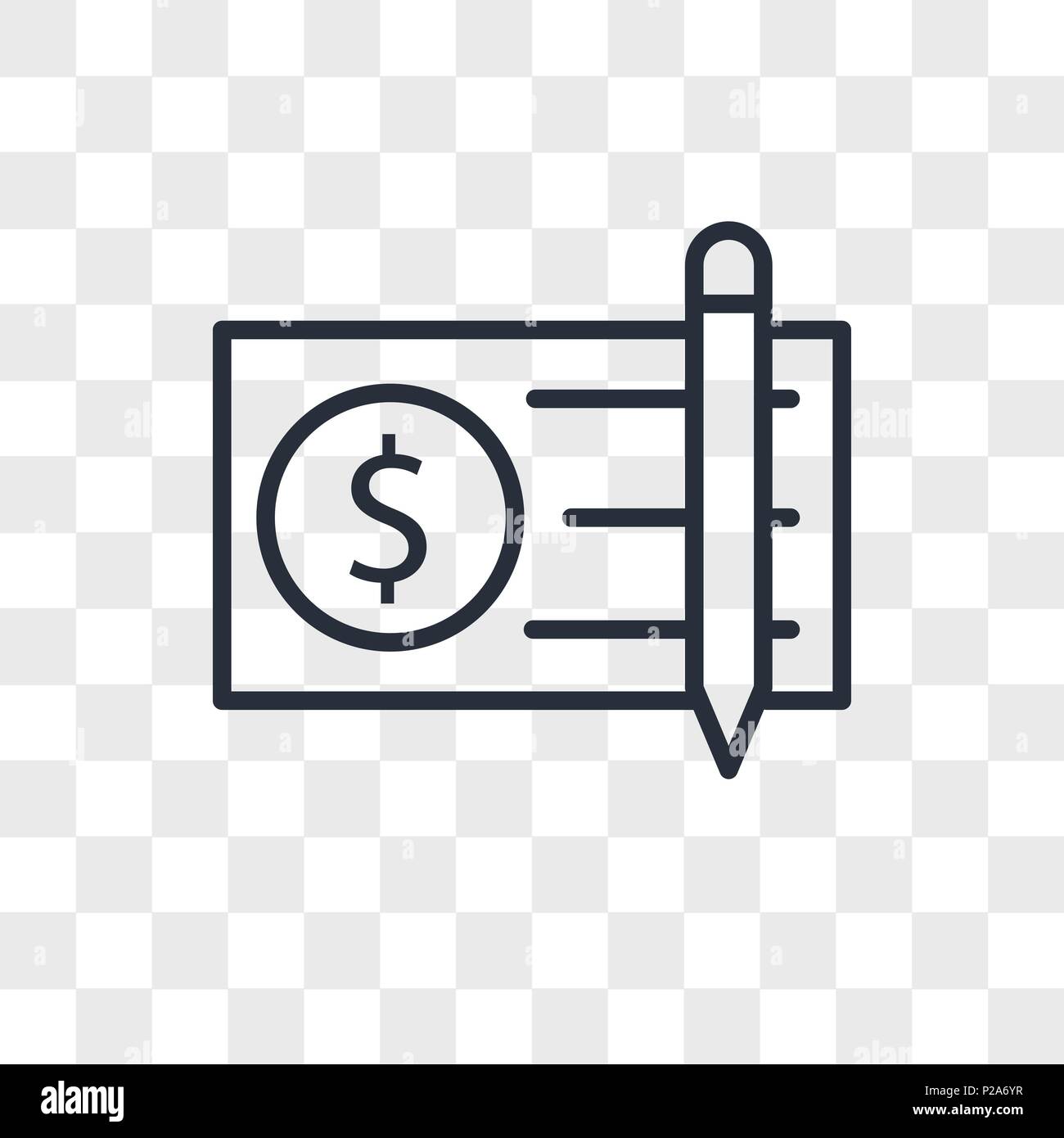 Check vector icon isolated on transparent background, Check logo ...