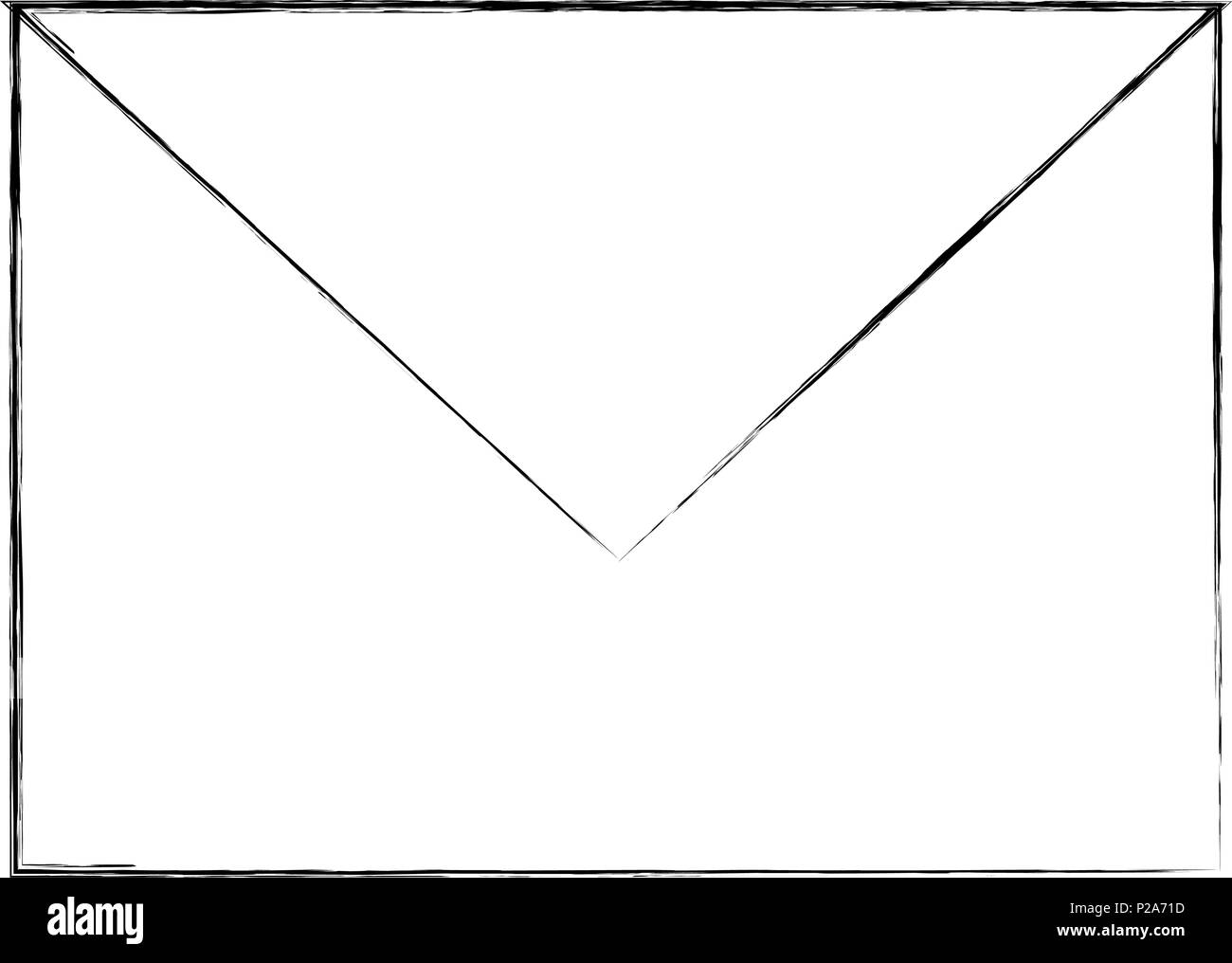 email envelope message communication image vector illustration sketch ...