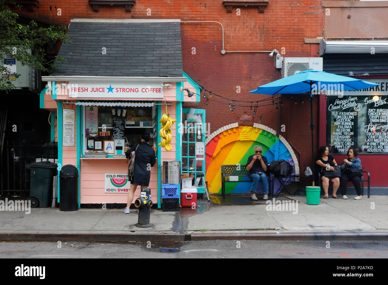 Juicy Lucy's, 72 E 1st St, New York, NY. exterior storefront of a juice ...