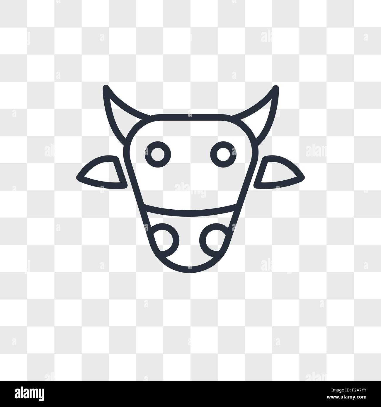 Sac cow vector icon isolated on transparent background, Sac cow logo ...