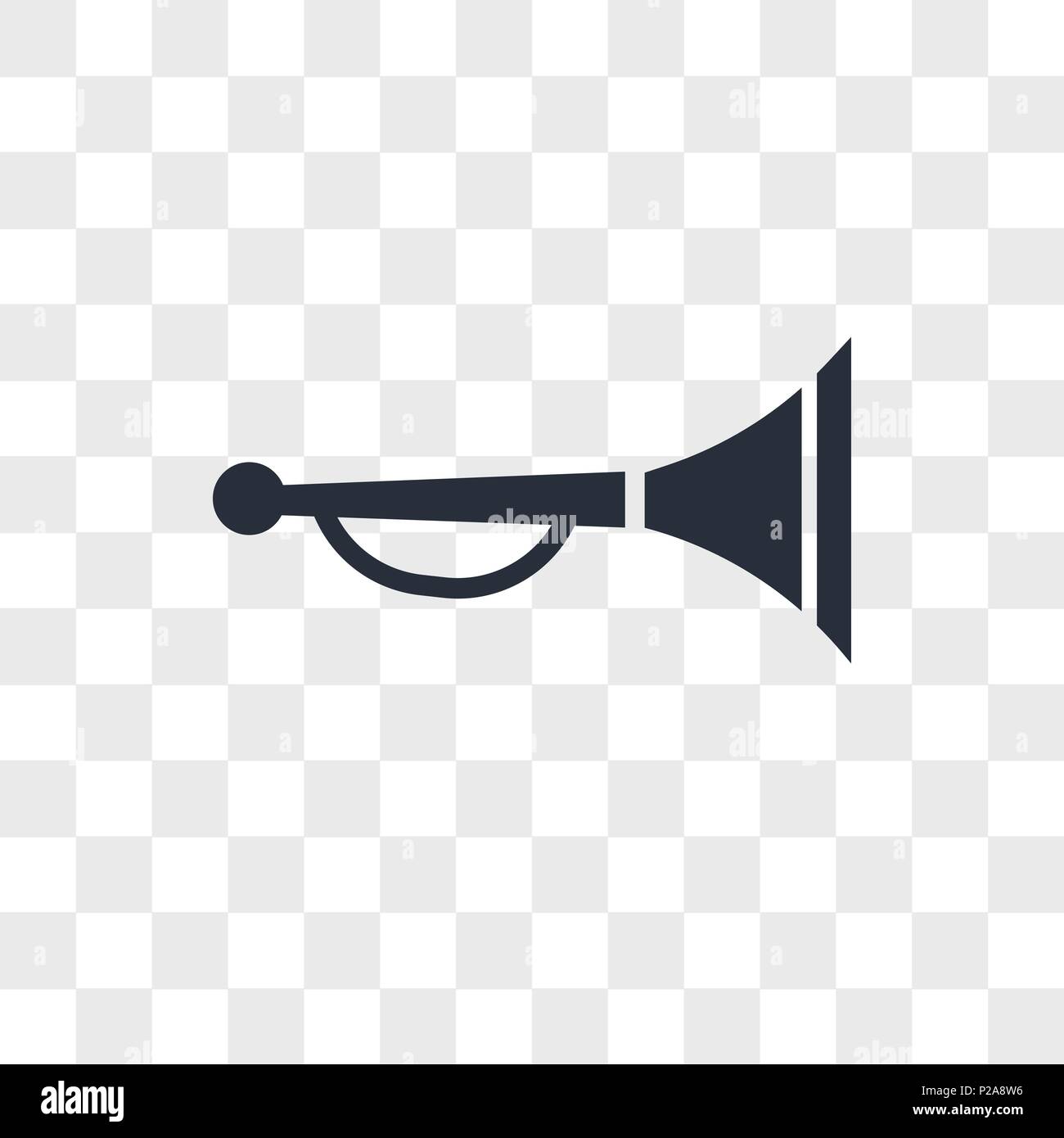 Horn vector icon isolated on transparent background, Horn logo concept ...