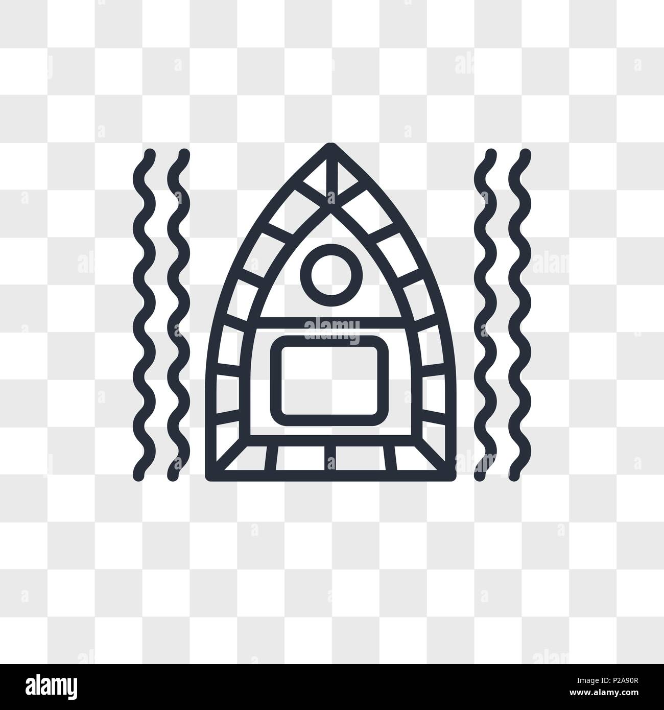 Raft vector icon isolated on transparent background, Raft logo concept ...