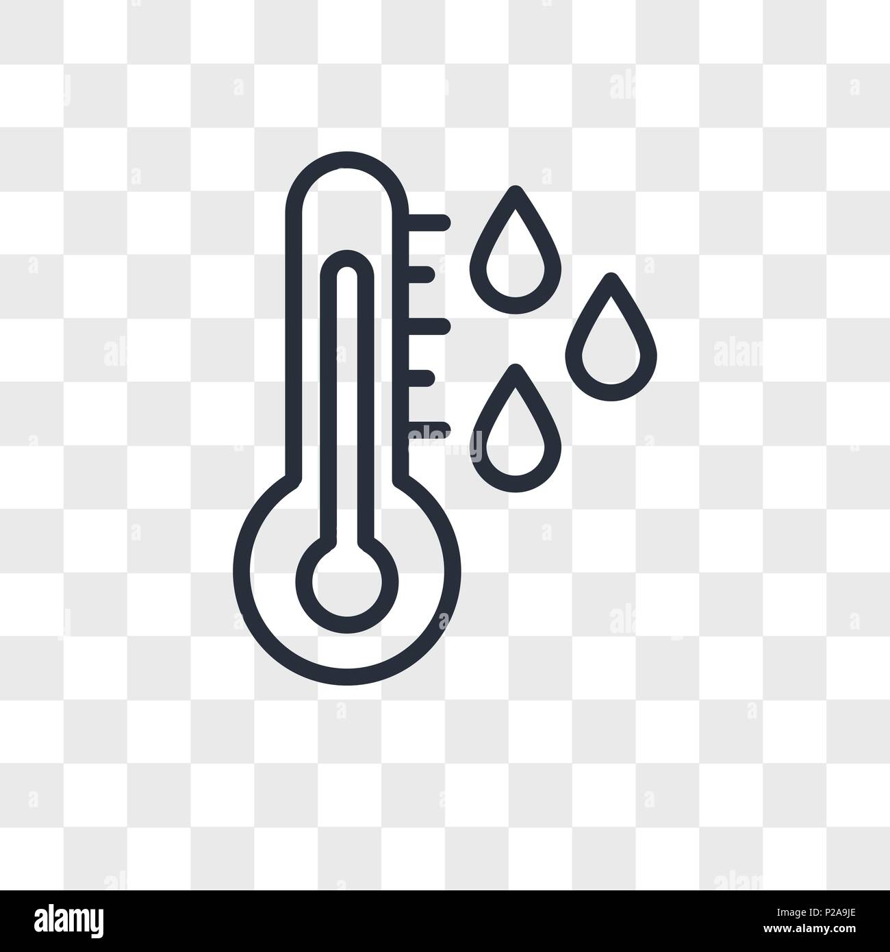 dew point vector icon isolated on transparent background, dew point ...
