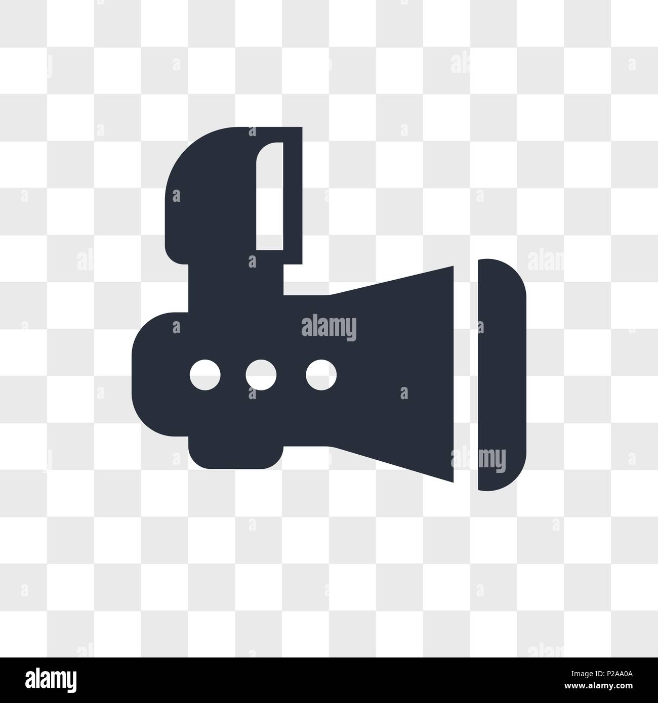 Video cameras vector icon isolated on transparent background, Video ...