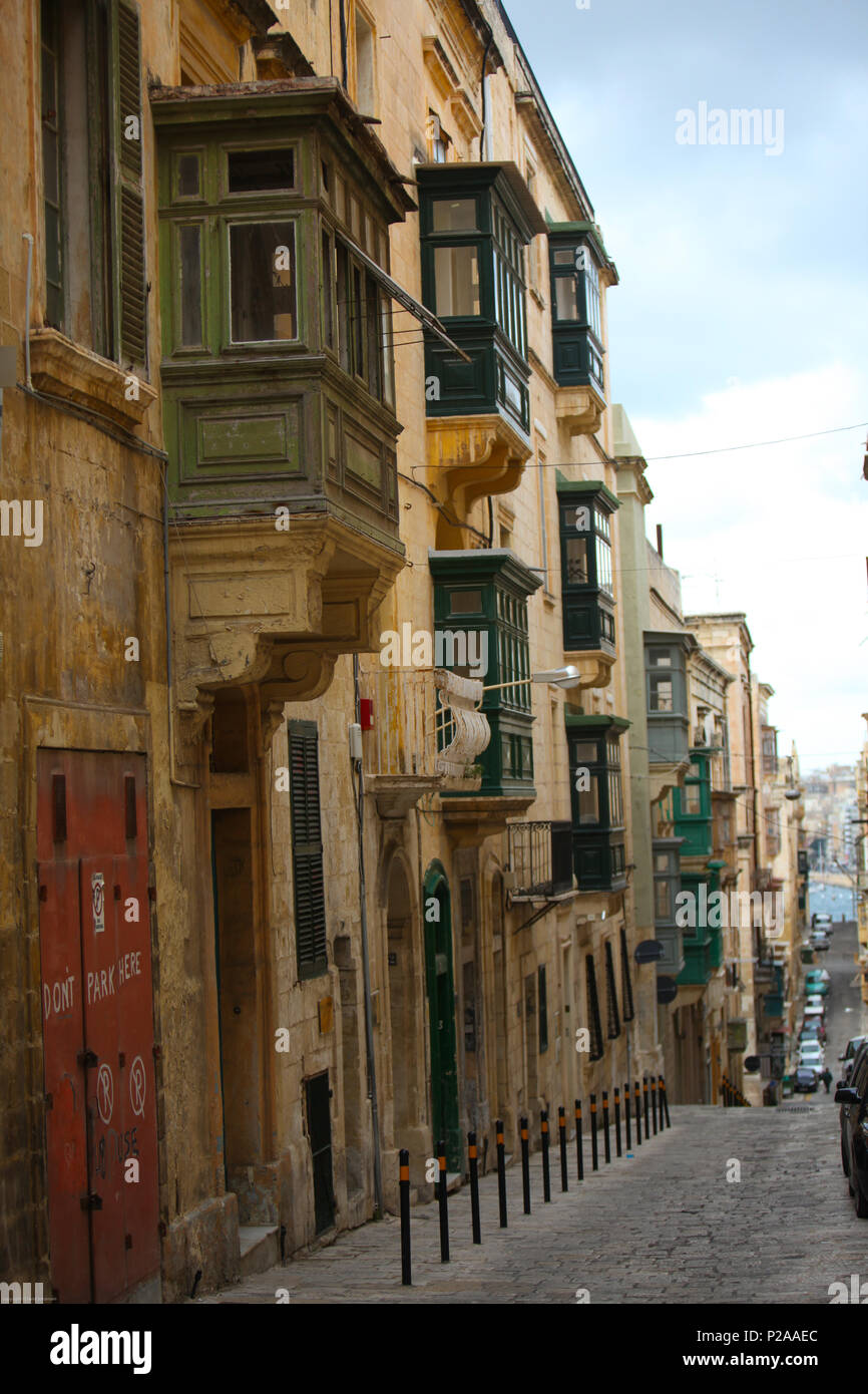 Malta balcony hi-res stock photography and images - Alamy