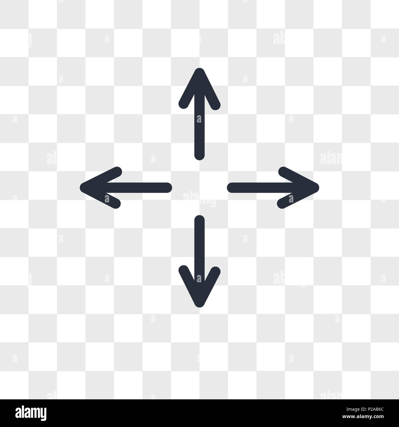 Move vector icon isolated on transparent background, Move logo concept ...