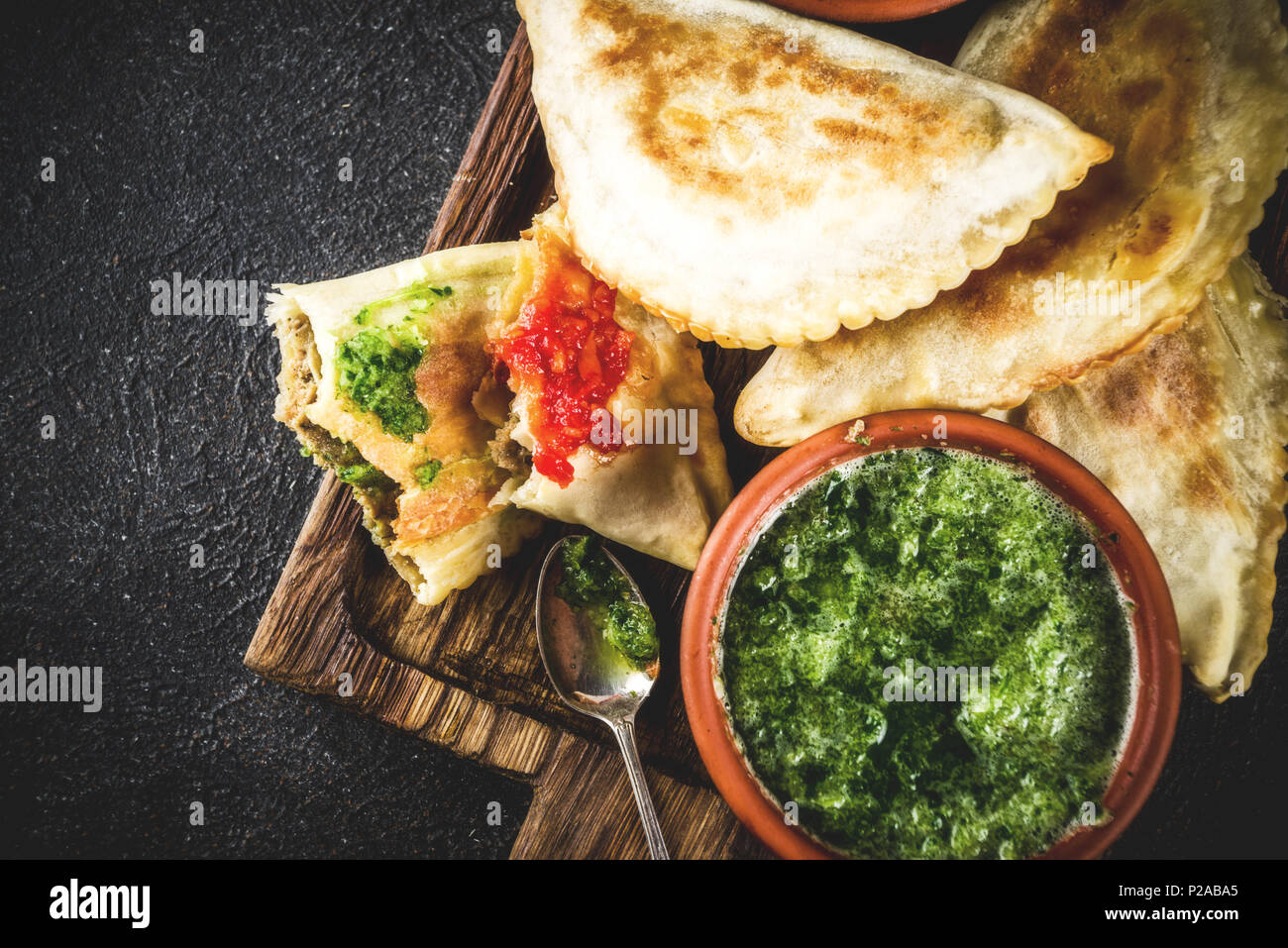 Latin American, mexican, chilean food. Traditional baked pastry ...