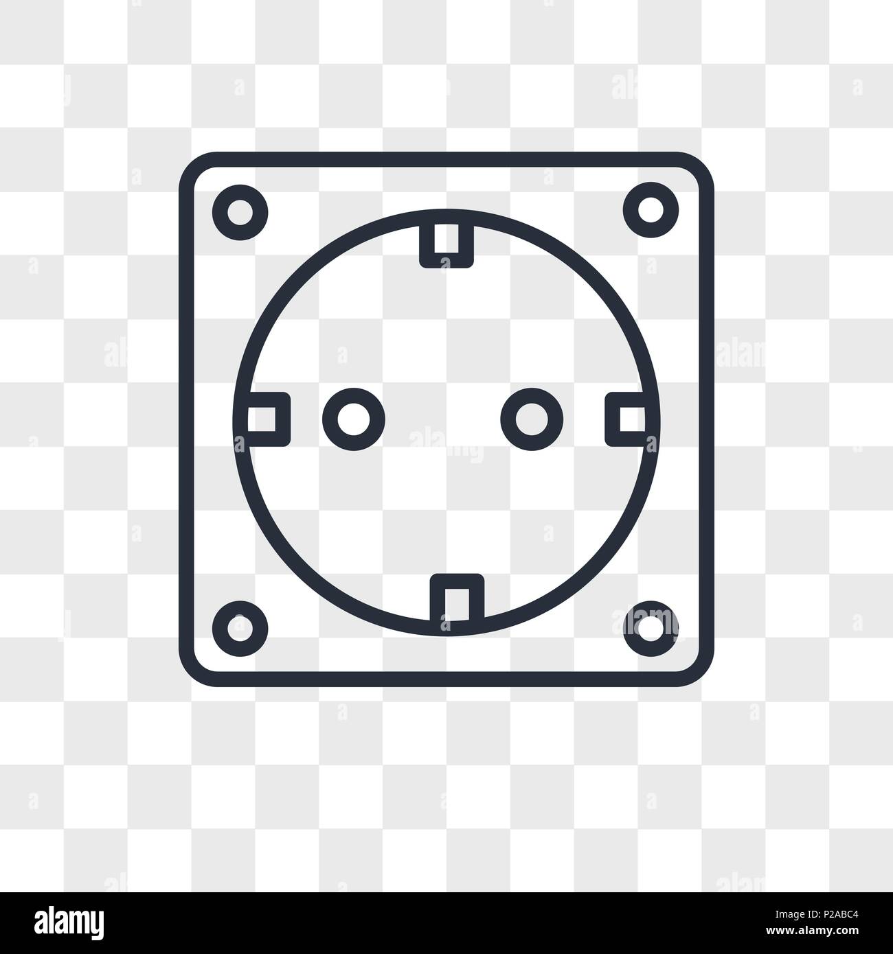 Socket vector icon isolated on transparent background, Socket logo ...