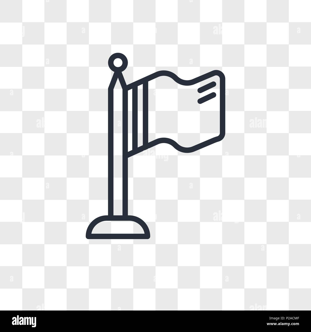 Flag vector icon isolated on transparent background, Flag logo concept ...