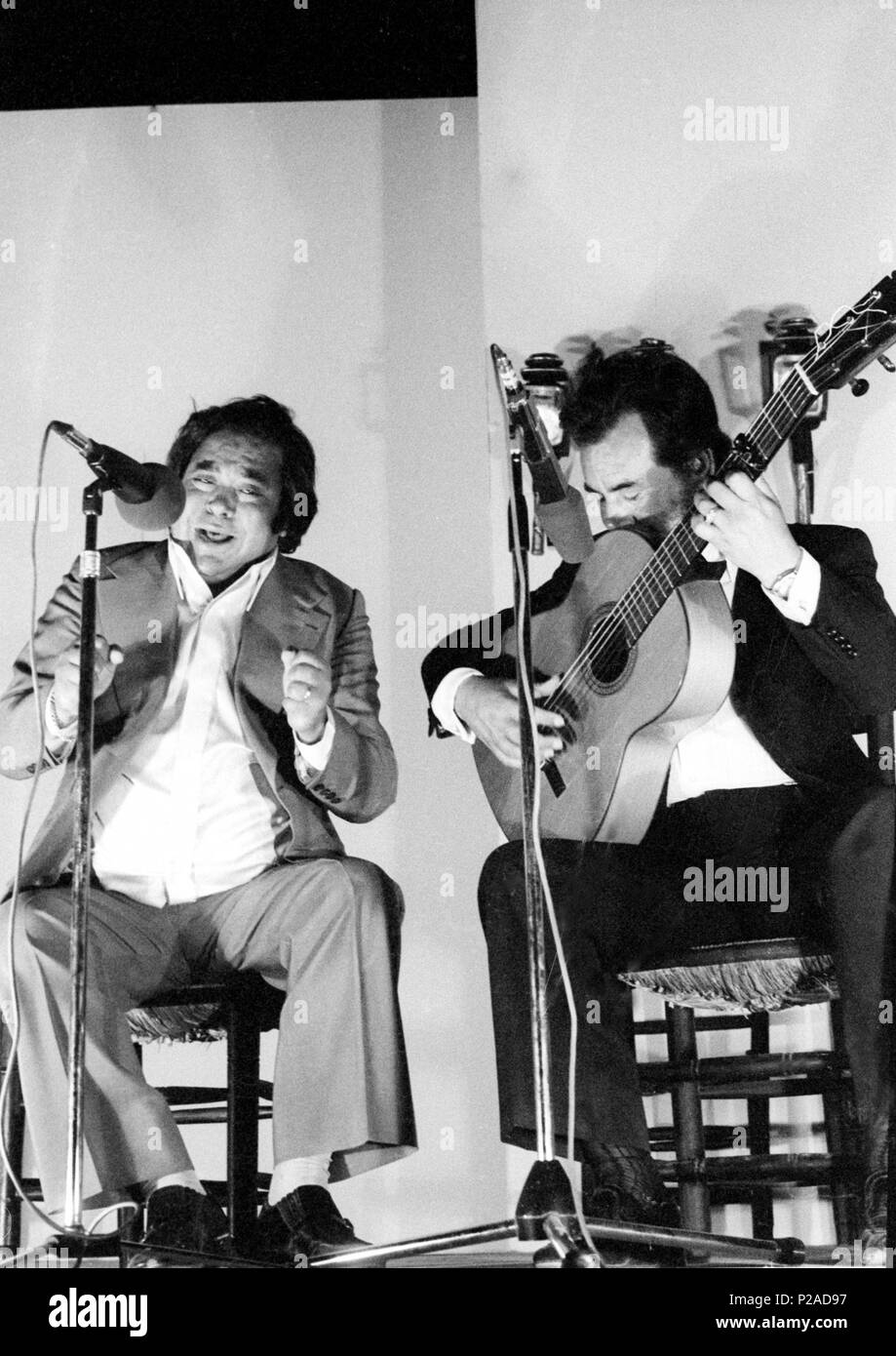 The spanish flamenco singer Terremoto de Jerez with the spanish ...