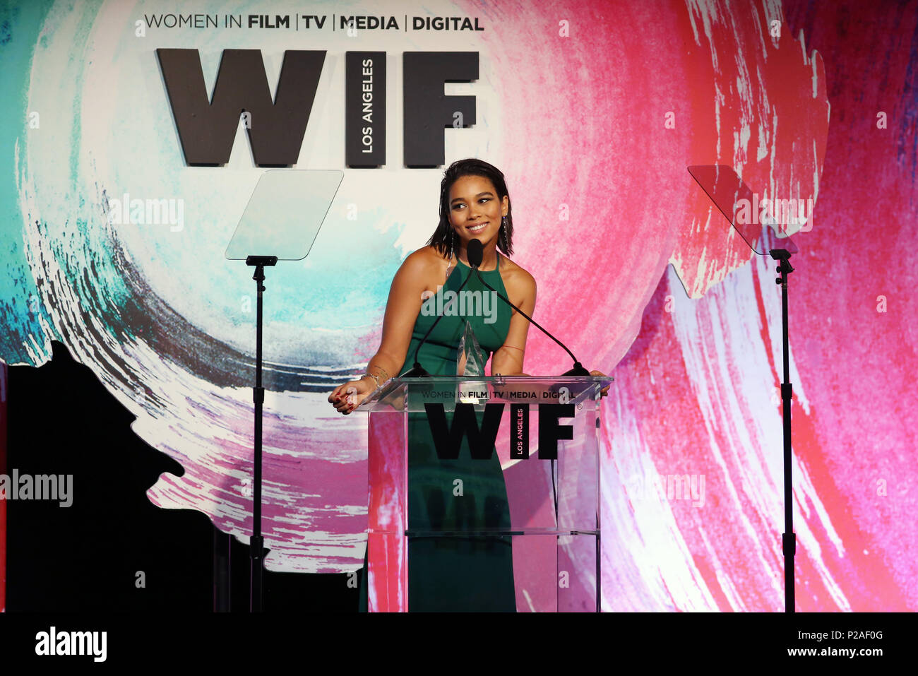 BEVERLY HILLS, CA - JUNE 13: Alexandra Shipp, at the Women In Film 2018 ...