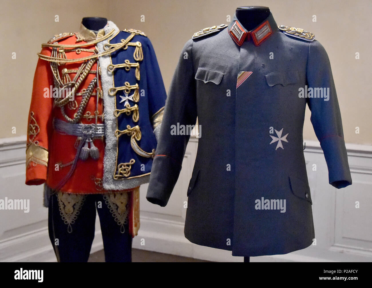 14 June 2018, Potsdam, Germany: Original uniforms of the last Prussian ...